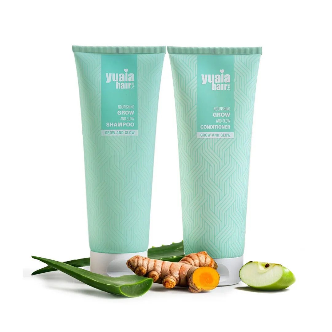 Grow and Glow shampoo og conditioner mod hårtab | Yuaia 🌱